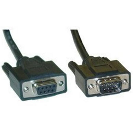 Serial Extension Cable Black DB9 Male to DB9 Female RS-232 UL rated 9 ...