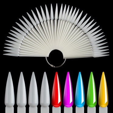 Stiletto Nail Colour Display Sticks 80X Nail Art Tips Pop Sticks Gel ...