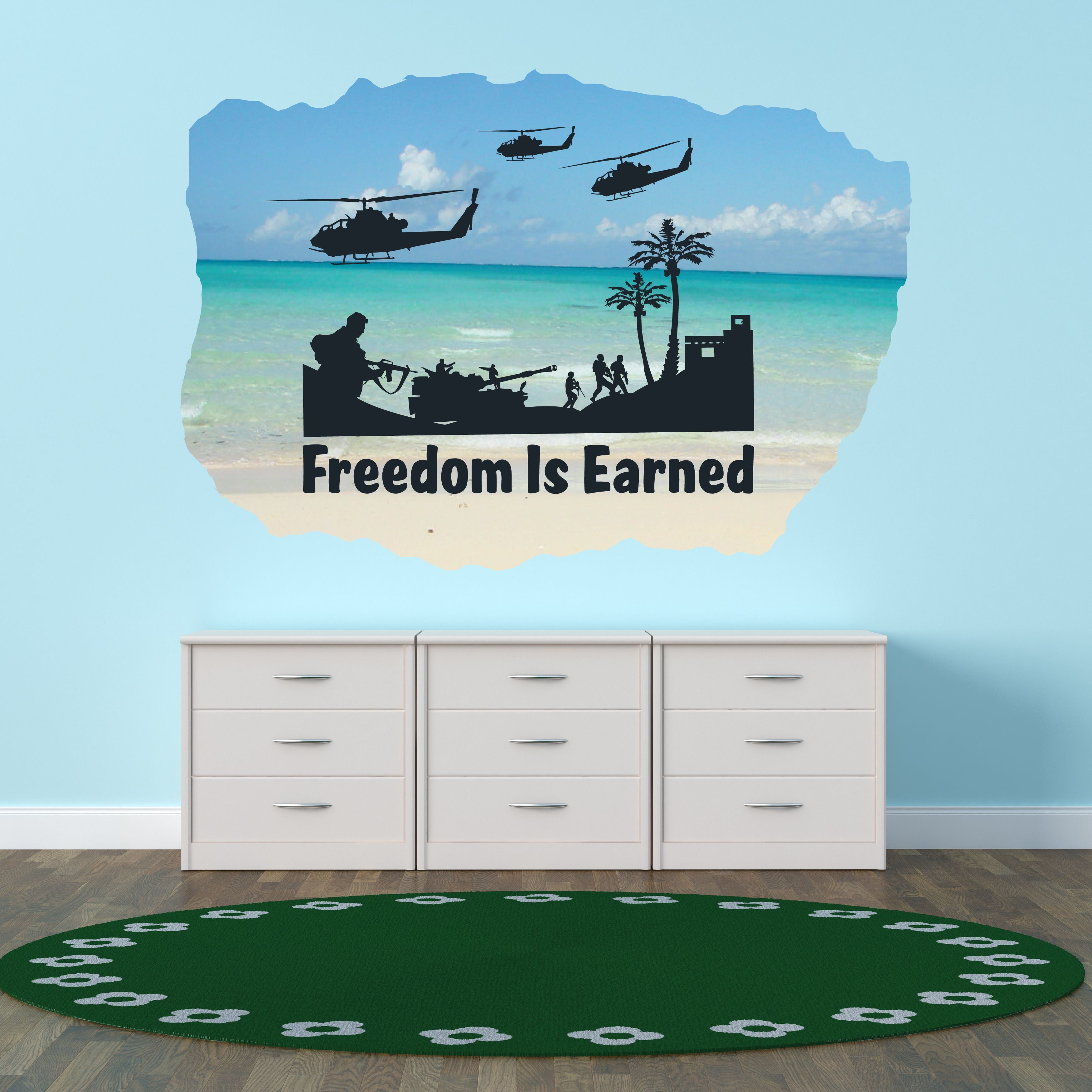 Military Wall Decals for Family Living Room - Aircrafts in War Military DIY & Creativity Boy ...