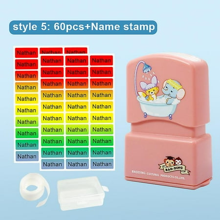 Name Tag Sticker Customize Stickers Waterproof Personalized Labels ...