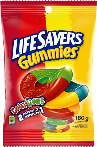 Lifesavers Collisions Gummy Candy, 180g/6.3oz Peg Bag, {Imported from ...