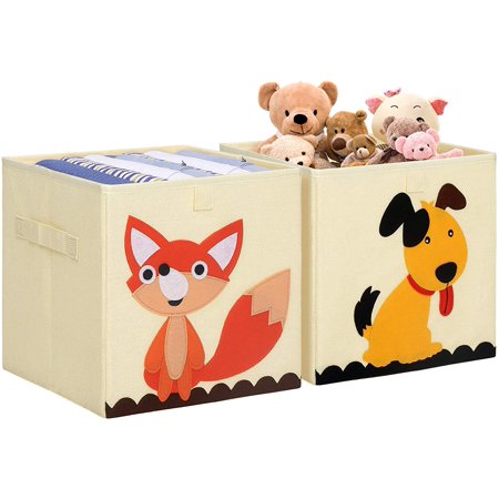2 Pack Storage Cubes Toys Storage Bins Kids Cube Storage Bins Storage ...