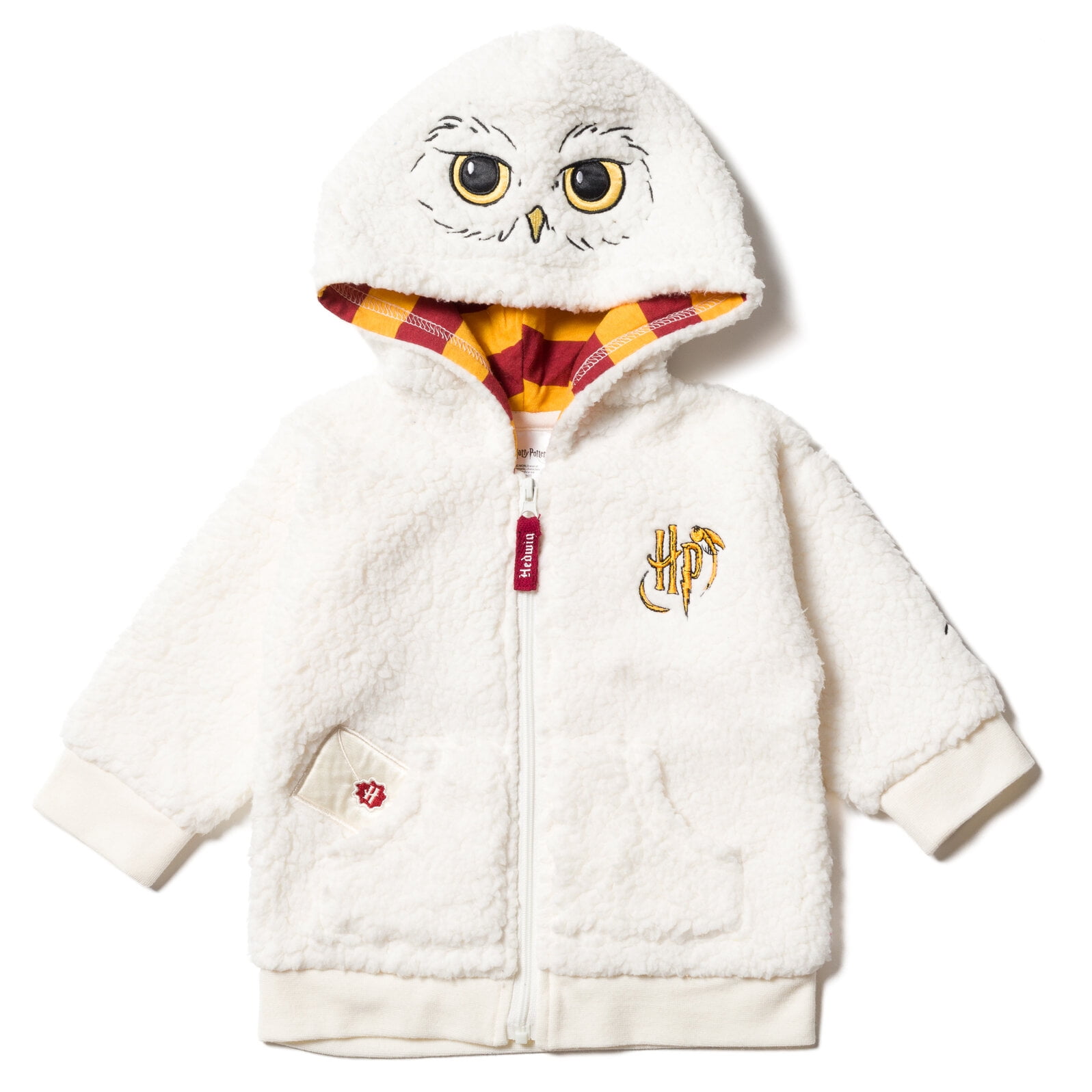 Harry Potter Hedwig Owl Newborn Baby Boys Fleece Zip Up Costume Hoodie ...