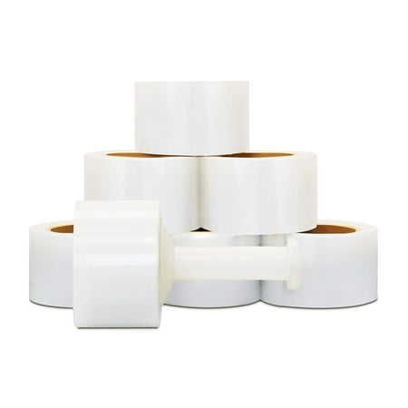 PSBM Mini Stretch Wrap with Handle, 18 Pack, 3 Inch x 1000 Feet, 80 Gauge, Clear, Small Plastic ...