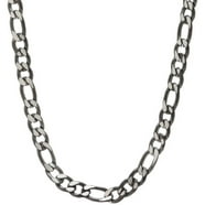 Mens Black Plated Stainless Steel Box Link Chain Necklace - Walmart.com