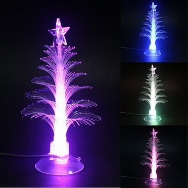 USB Powered 7 Colors Changing Fiber Optic Christmas Tree Xmas LED Light ...