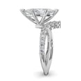 1.5 CT Marquise Cut Lab Diamond Engagement Ring for Women Hidden Halo ...
