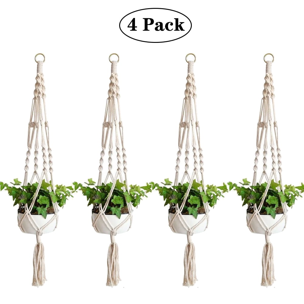 Click here for Amerteer Macrame Plant Hanger  4 Pack Plant Hanger... prices