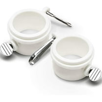 2 Pack Flag Pole Rings, Plastic Rotating Flagpole Flag Mounting Rings ...