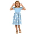 Abcomgle Girls Easter Dresses 7-8 Cute A-Line Flutter Sleeve Midi Dress ...