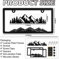 2PCS Car License Plates Frames Mountains,Raised Mountain Cars Plate ...