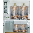 Abstract Autumn Forest Natural Scene Short Blackout Curtains 36 Inch ...