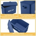 Vesteel Navy Blue Metal Bread Box for Kitchen Countertop, Large ...