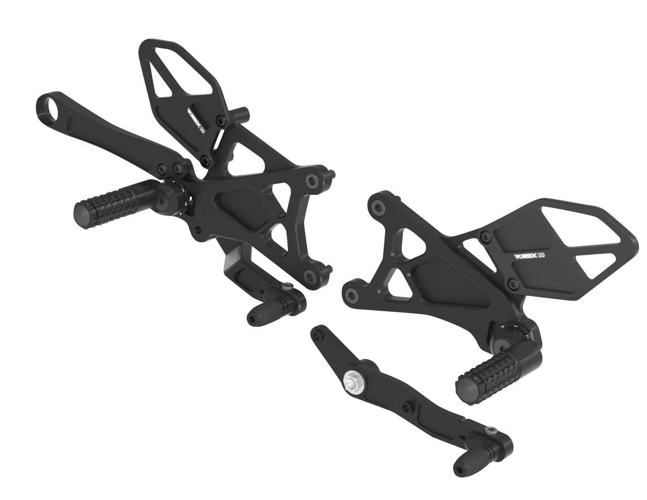 Vortex RS671K Adjustable Rear Set Version 2 - Black - Walmart.com
