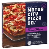 AUTHENTIC MOTOR CITY PIZZA CO. Three Meat Detroit-Style Pizza,Tomato ...
