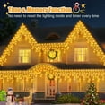 32.8 FT Christmas Icicle Lights | 300LED Waterproof Outdoor Christmas String Lights, Warm White ...