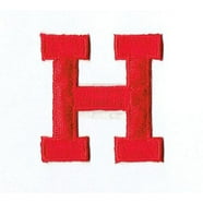 Alphabet Letter - E - Color Red - 2" Block Style - Iron On Embroidered ...