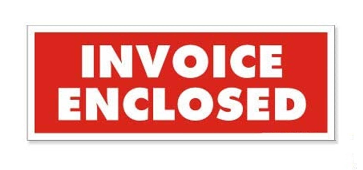 Invoice Enclosed Paper Labels, Permanent Adhesive, 4" X 1 1/2", 500 ...
