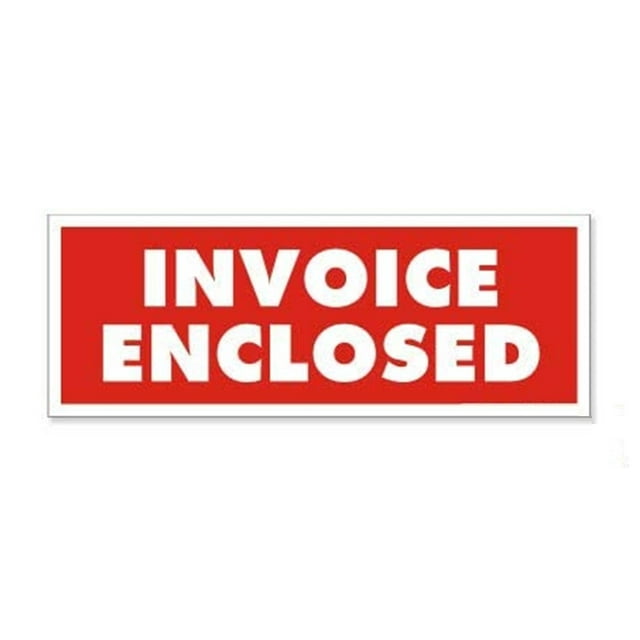 Invoice Enclosed Paper Labels, Permanent Adhesive, 4" X 1 1/2", 500 ...