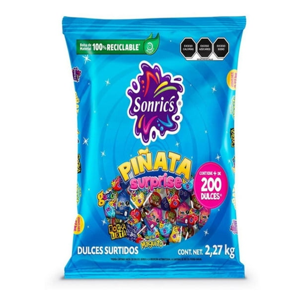 Pack de 6 Dulce Sonric´s Piñata surprise de 2.27KG Sonrics Surprise | Walmart en línea