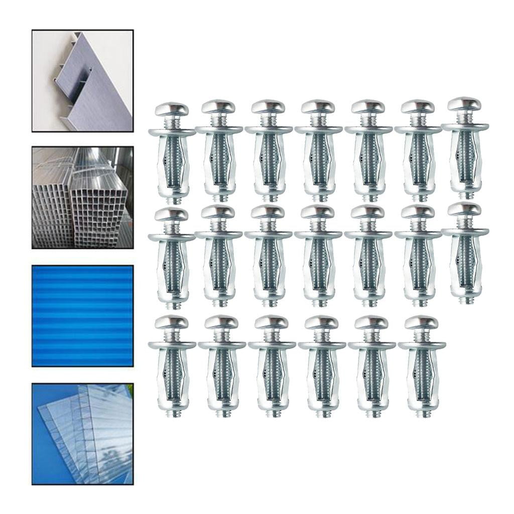 20x Jack Nuts Hollow M5 M6 Tool Dowels Screw Petal Nut Expansion M5x25 ...