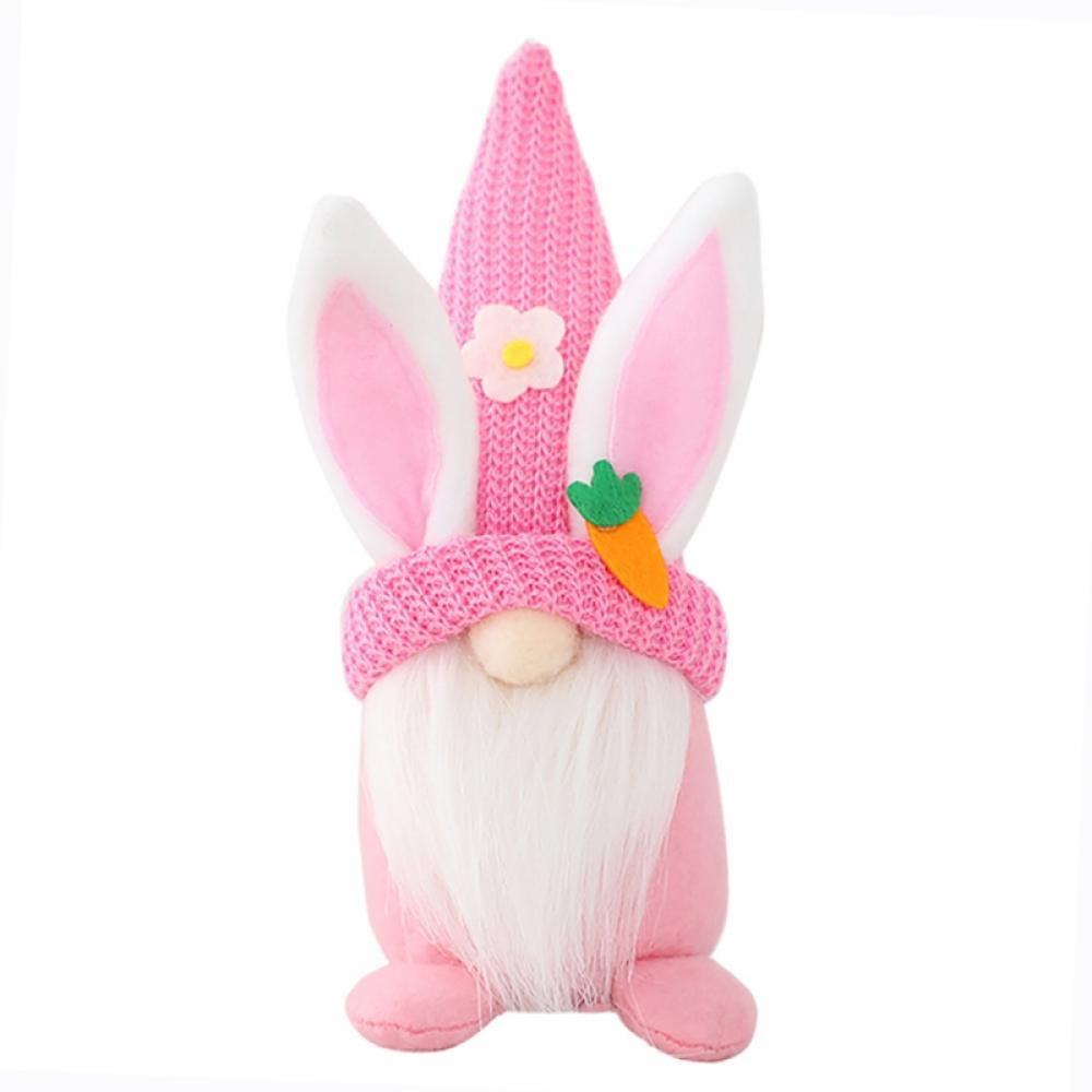 Easter Knitted Elf Gnome Bunny Tabletop Ornaments,Handmade Knit ...