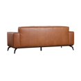 Porter Designs Carina Top Grain Leather Sofa - Brown - Walmart.com