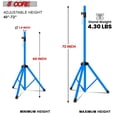 Heavy-Duty Speaker Stand Pair (2PK) - Adjustable 40" to 72" Height ...