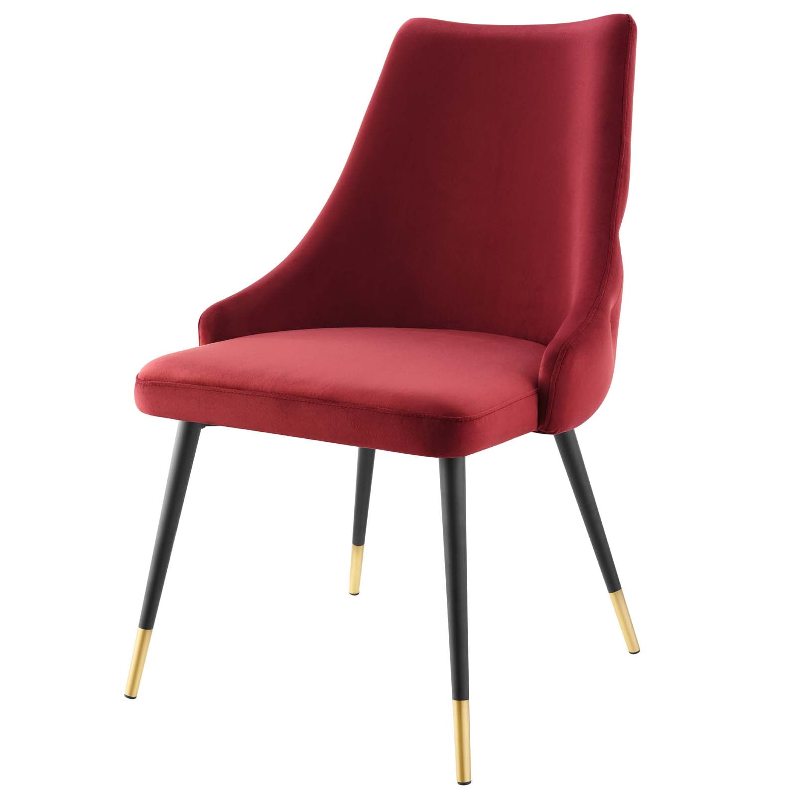 Tufted Side Dining Chair, Velvet, Red, Modern Contemporary Urban Design ...