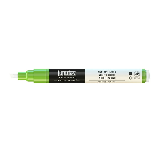 Liquitex Paint Marker, Fine, 2mm Chisel Nib, Vivid Lime Green - Walmart.com