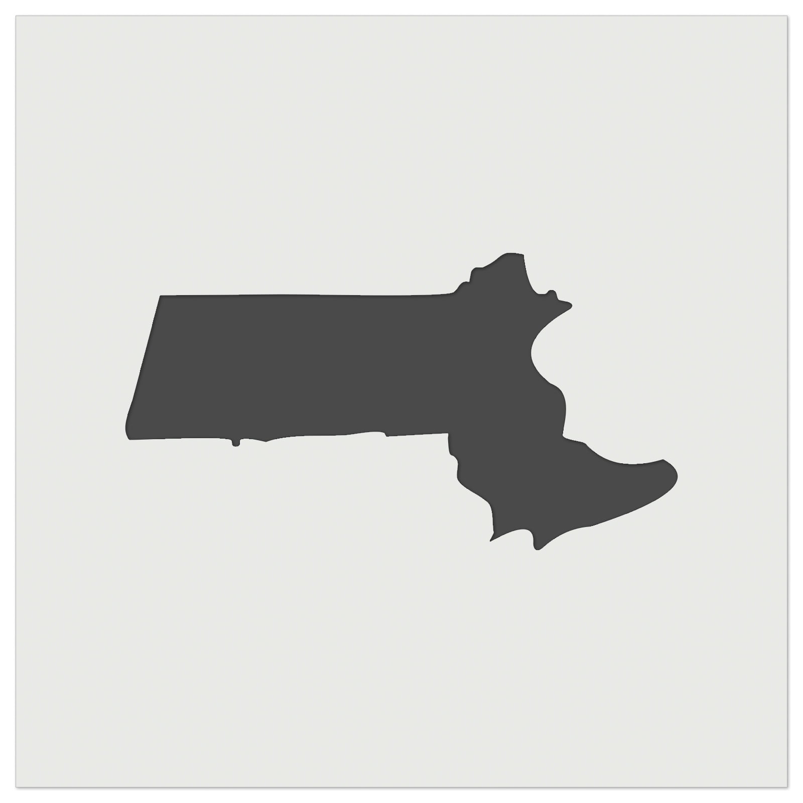 Massachusetts State Silhouette DIY Cookie Wall Craft Stencil - 9.0 Inch ...