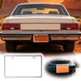 Aluminum License Plate Holder and USA Style Exterior Plate for Vehicles ...
