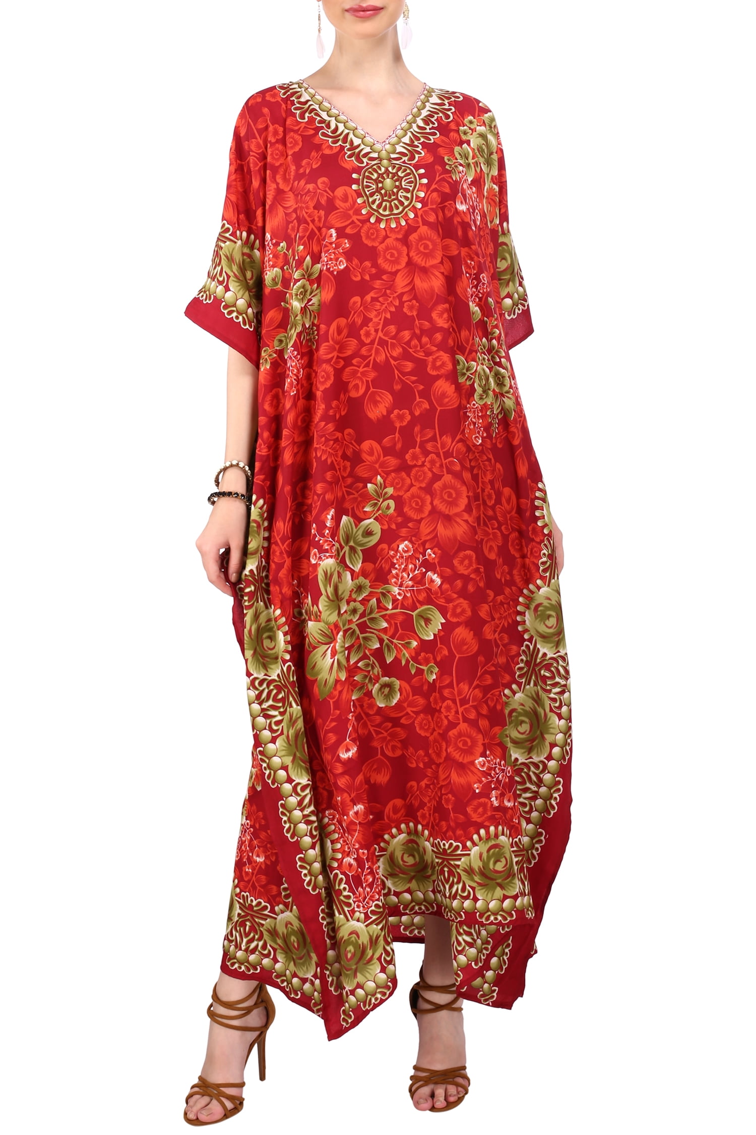 Miss Lavish London Women Kaftans Kimono Maxi Style Holiday Dresses for ...