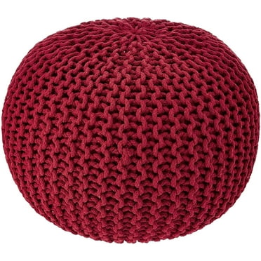 Free Shipping! LR Home Small Striped Indoor Round Pouf, Blue/White, 18 ...