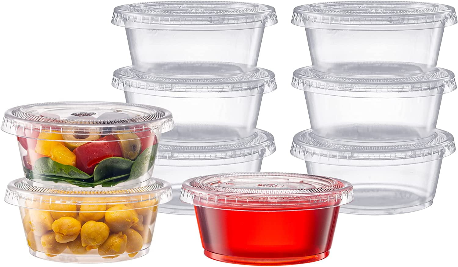 Comfy Package 3.25 Oz Condiment Containers Small Plastic Containers ...