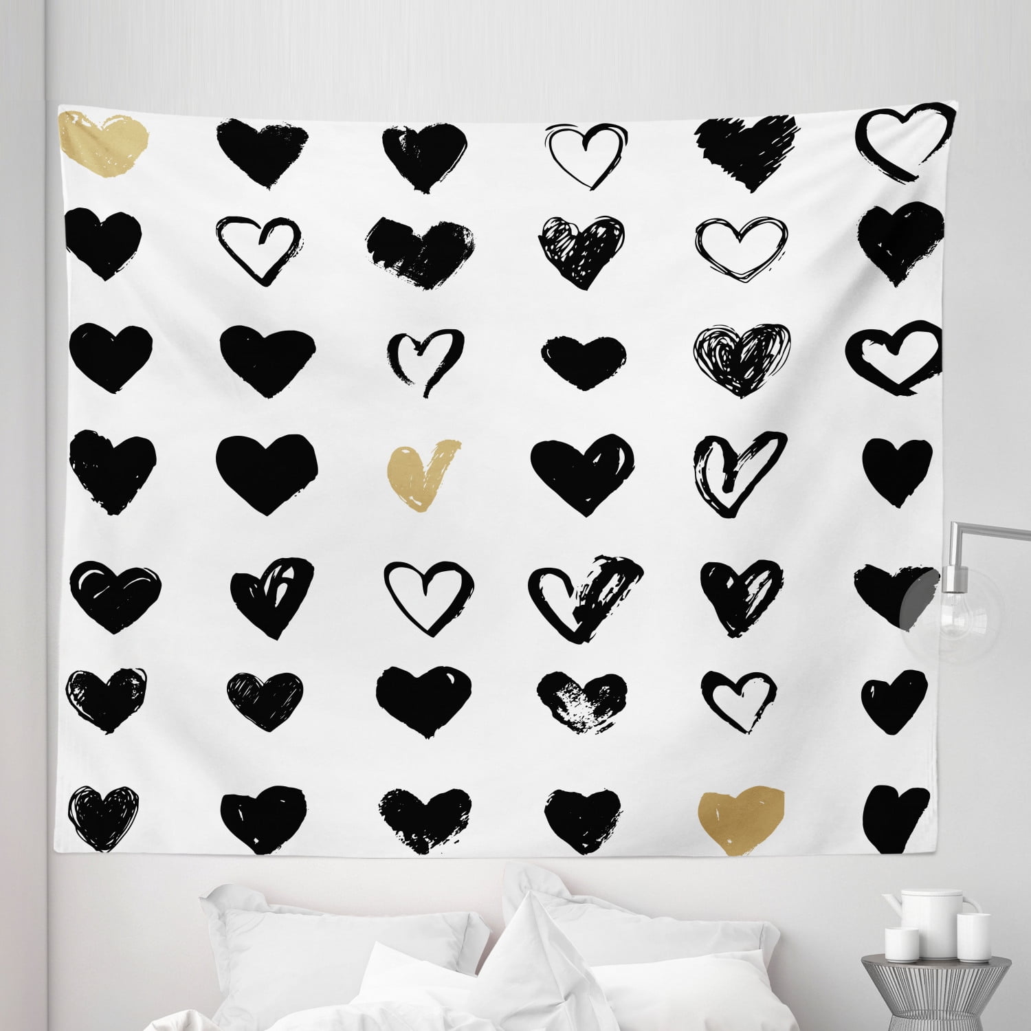 Love Tapestry, Small Heart Let Me Love You Hipster Liking Spouse ...