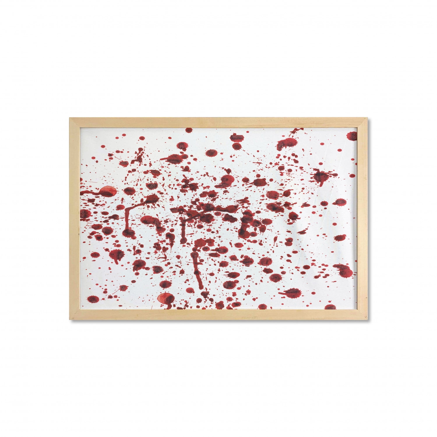 Horror Wall Art with Frame, Splashes of Blood Grunge Style Bloodstain ...