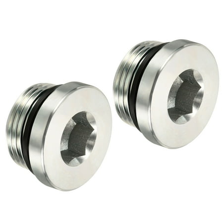 Uxcell G1 Internal Hex Head Pipe Fitting Plug, 2 Pack Male Thread 45 ...