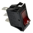 HQRP Red Lighted Rocker Switch ON OFF 3 Prong 15A 125V, Neon Lamp ...
