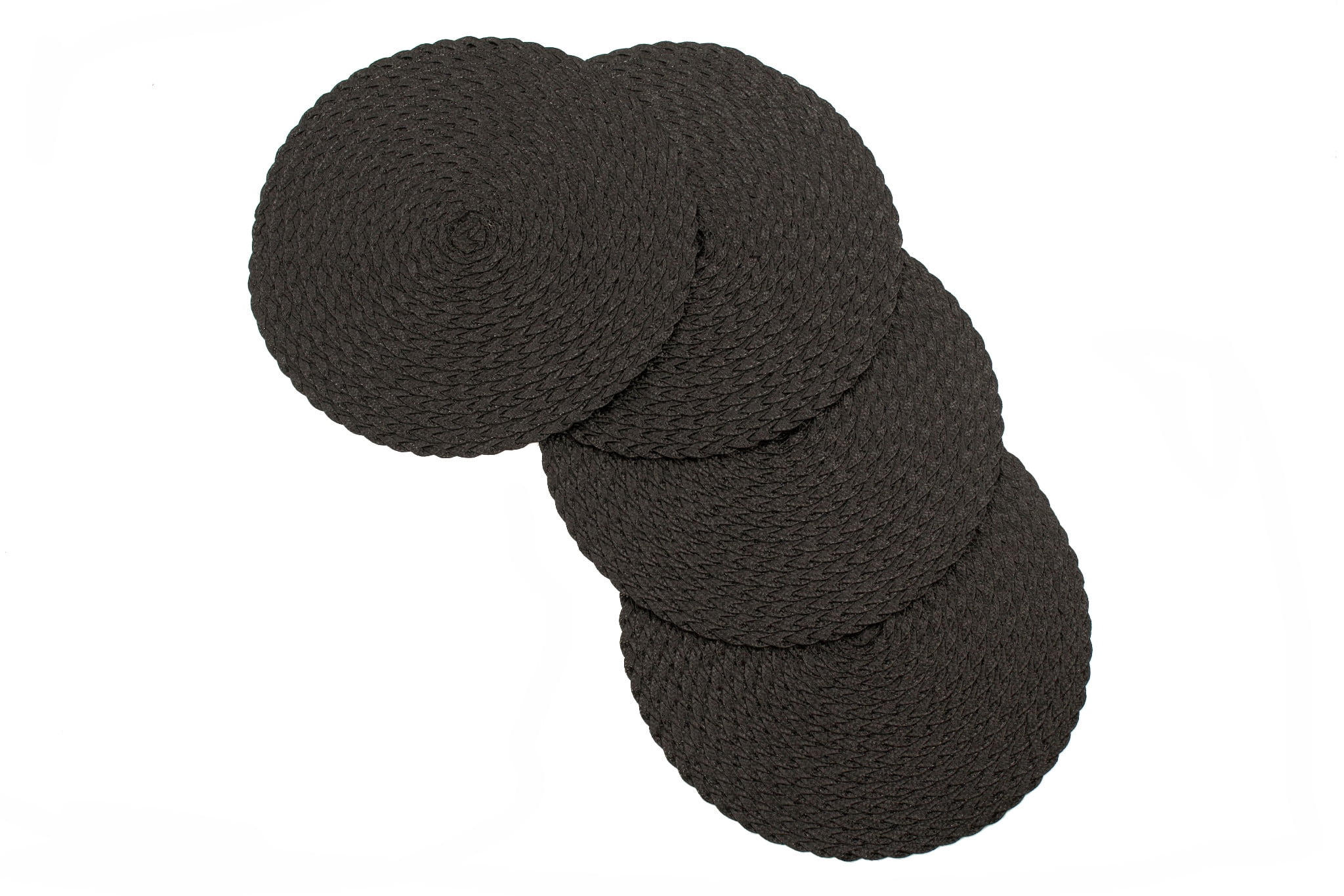 Daisy Woven Braided Table Placemats 15 Inches Round Set of 4 Non-Slip ...