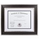 Lawrence Frames Black & Silver 11x14 Matted to 8.5x11 Document/Diploma/Certificate Picture Frame ...