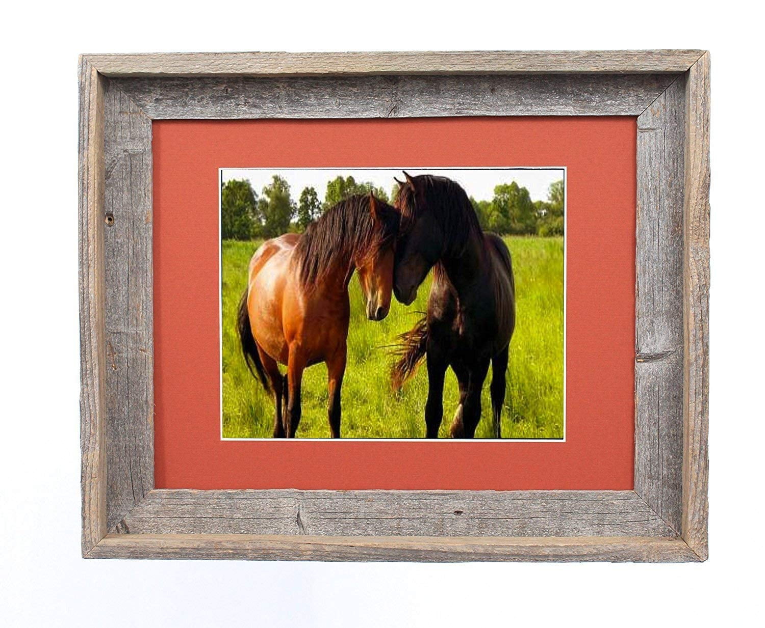 Rustic Signature 11" x 14" Weathered Gray Reclaimed Wood Picture Frame ...