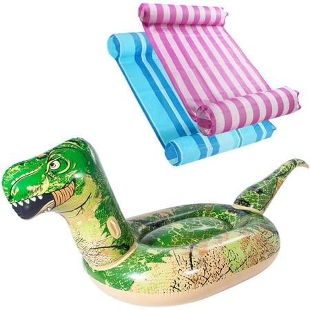 Giant 118" Inflatable Pool Float, Dinosaur Floaties Large T Rex Floaty ...