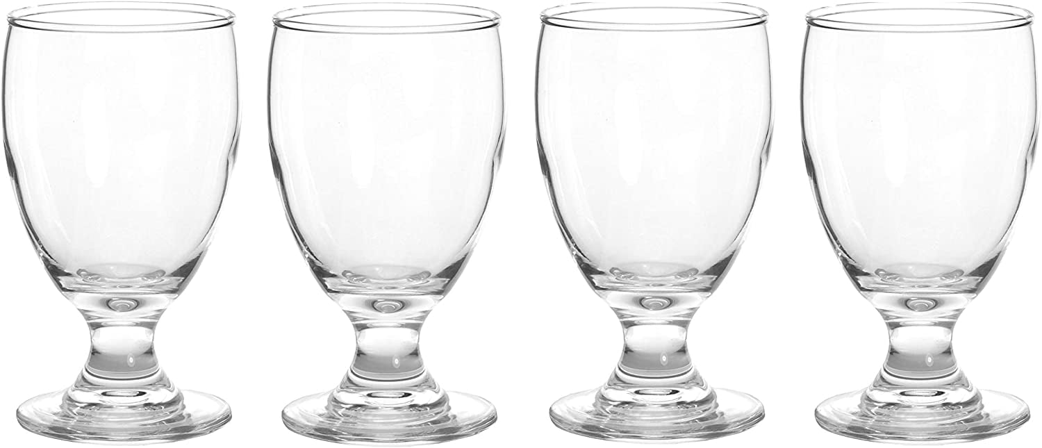 Epure Cremona Collection 4 Piece Water Goblet Glass Set - Strong ...