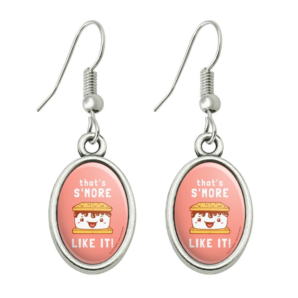 That's S'More Like It Funny Humor Novelty Dangling Drop Oval Charm ...