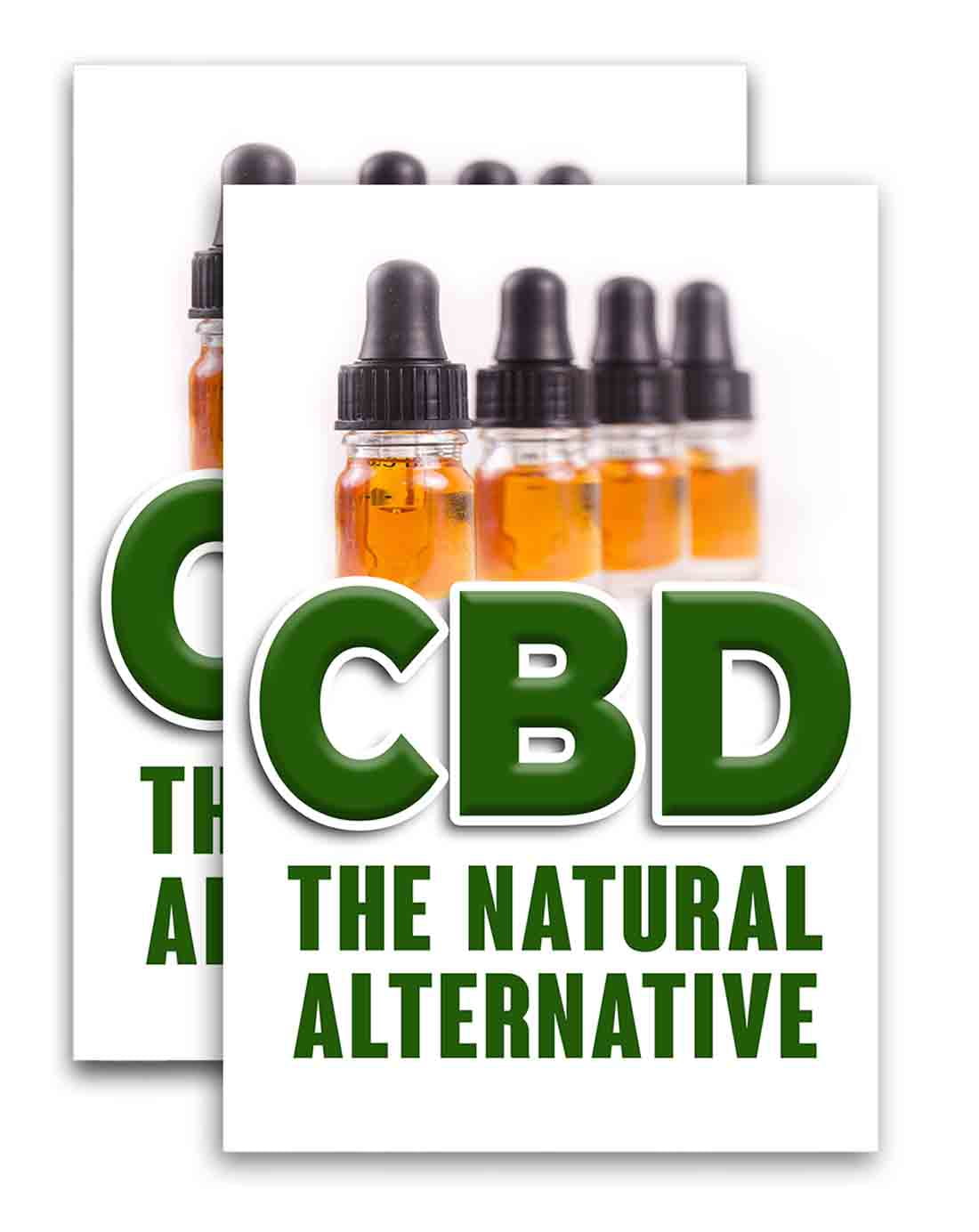 CBD The Natural Alternative (24" X 36") Vinyl Decal Only (Pack of 2 ...
