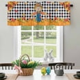 Kitchen Valances for Window, Thanksgiving Straw Man Pumpkin Harvest ...