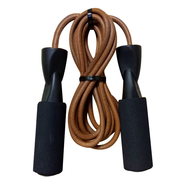 GoFit Athletic Training Jump Rope - Leather Fitness Jump Rope - Walmart.com