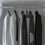 Hitow Large Armoire Wardrobe with Shutter Door, 5 Drawers, Hanging Rod ...