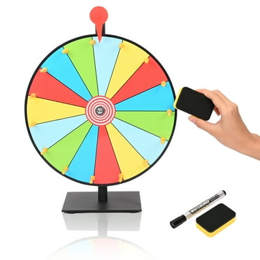 WinSpin 24" Carnival Game Spinner Stand with Color Dry Erase, Tabletop ...